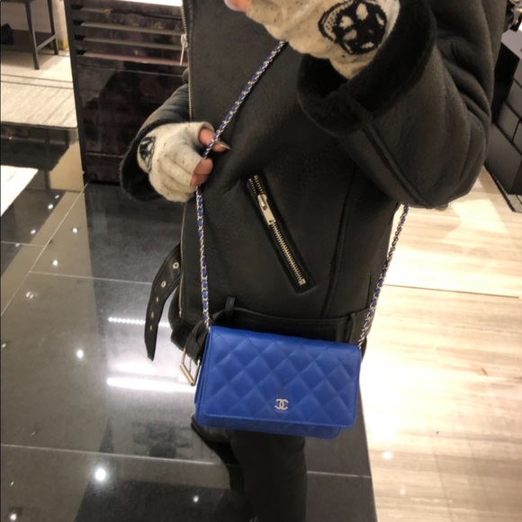 CHANEL | Bags | Chanel Wallet On Chain Royal Blue Like New | Poshmark